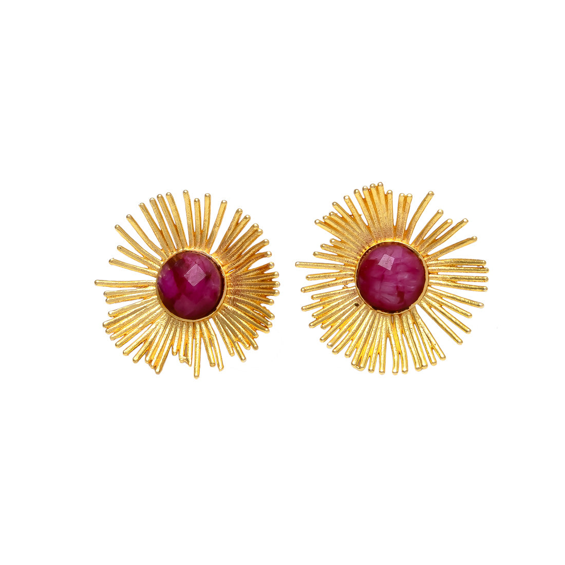 Ruby stone stud earrings store