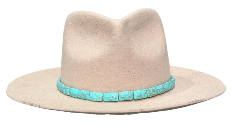 Faceted Turquoise Hat Band– Christina Greene